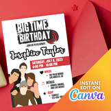 Editable Big Time Rush Birthday Party Invitation (Canva) – Shop Disco