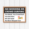 Warped No Moshing Printable Poster (Digital Download) – Shop Disco
